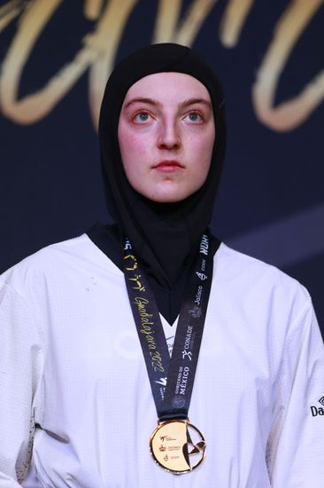 Gold Medalist Belgium Sarah Chaari Poses Editorial Stock Photo - Stock ...