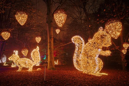 Sculpture Led Colored Lights Shape Large Editorial Stock Photo - Stock ...