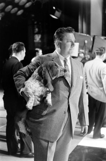 Frank Inn Carrying Cleo Basset Hound Editorial Stock Photo - Stock ...