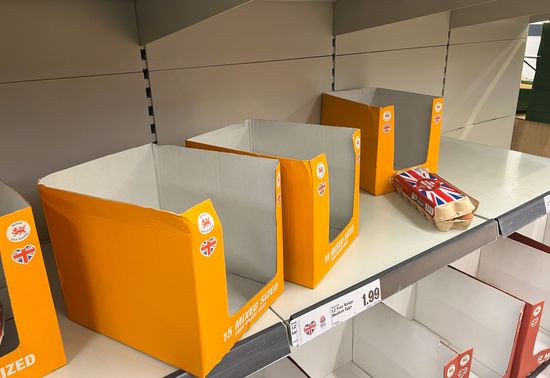 Empty Boxes Eggs Lidl Supermarket North Editorial Stock Photo - Stock ...