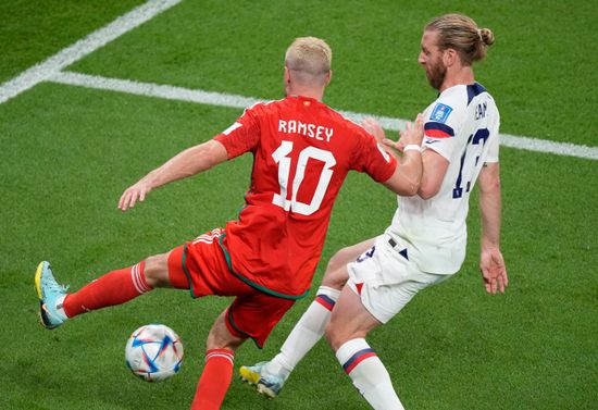 Aaron Ramsey Wales Tim Ream Usa Editorial Stock Photo - Stock Image ...