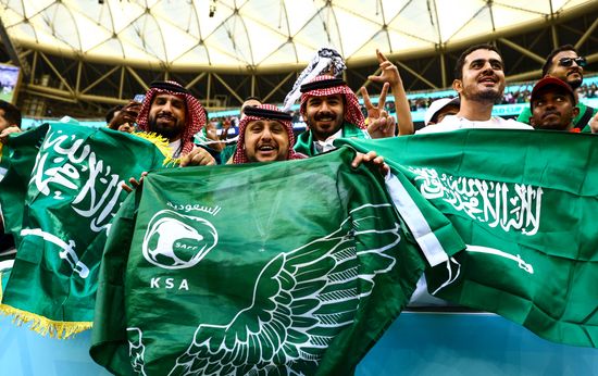 Saudi Arabian Fans Celebrate Editorial Stock Photo - Stock Image ...