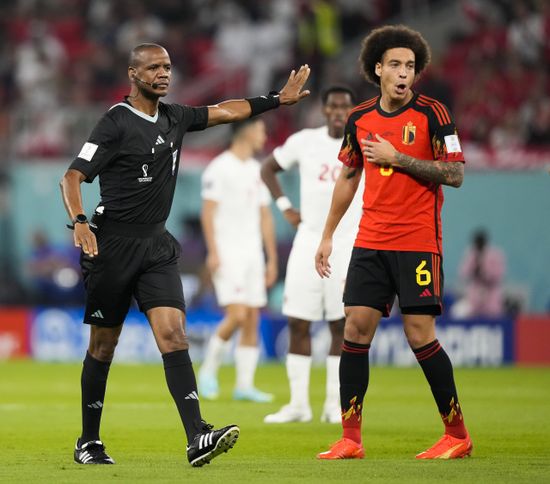 Referee Jonny Sikazwe Axel Witsel Belgium Editorial Stock Photo - Stock ...