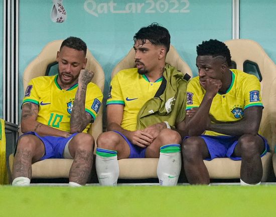 Neymar Brazil Looks Dejected On Bench Editorial Stock Photo - Stock ...