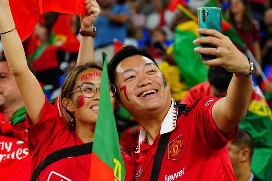Portugal Fans Wearing Cristiano Ronaldo Face Editorial Stock Photo ...