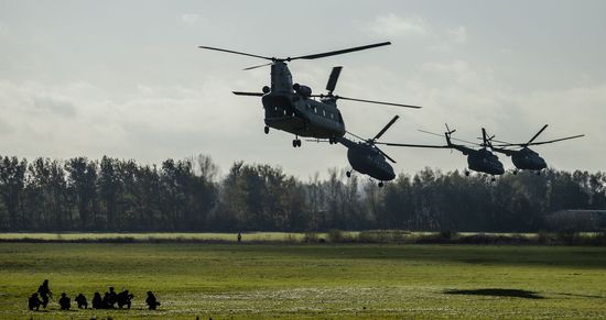 Helicopters During Falcon Autumn Military Exercise Editorial Stock ...