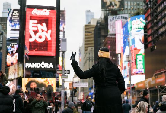 People Pose Pictures Times Square New Editorial Stock Photo - Stock ...