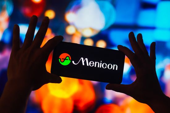 This Photo Illustration Menicon Logo Displayed Editorial Stock Photo ...