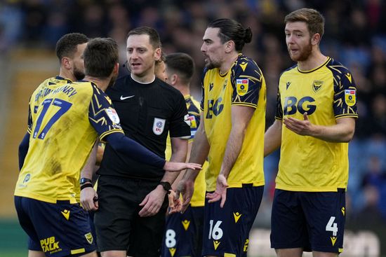 Referee Simon Mather Surrounded By Several Editorial Stock Photo ...