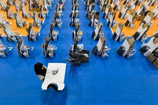 Election Commission Worker Make Final Checks Editorial Stock Photo ...