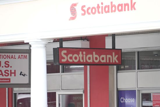 Sign Over Front Entrance Scotiabank Along Editorial Stock Photo - Stock ...