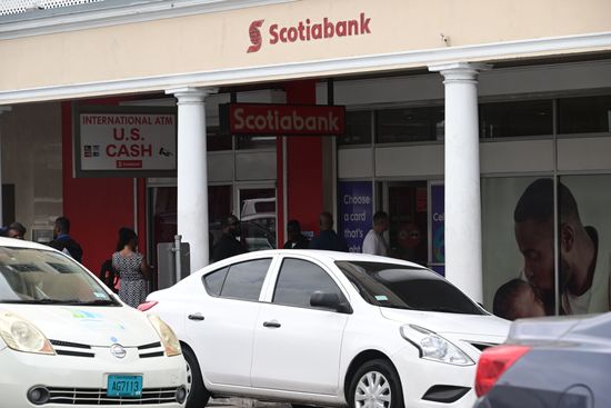 Front Entrance Scotiabank Along Bay Street Editorial Stock Photo ...