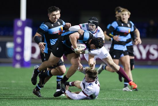 Evan Lloyd Cardiff Tackled By Harvey Editorial Stock Photo - Stock ...
