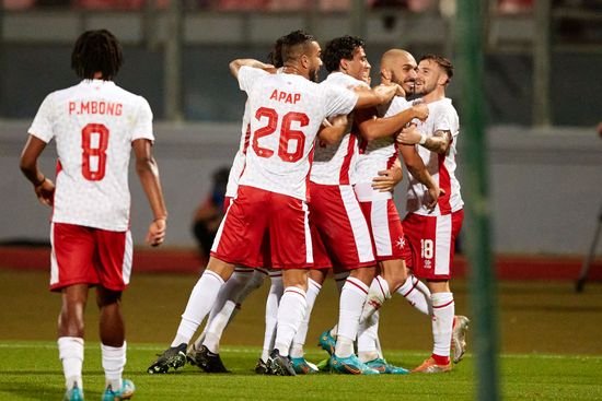 Malta Soccer Players Celebrate Scoring Second Editorial Stock Photo ...