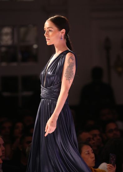Model Walks Runway Presenting Creation Charini Editorial Stock Photo ...