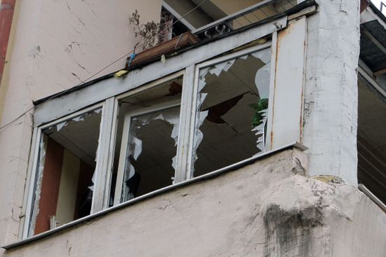 Balcony Windows Blown Out By Blast Editorial Stock Photo - Stock Image ...