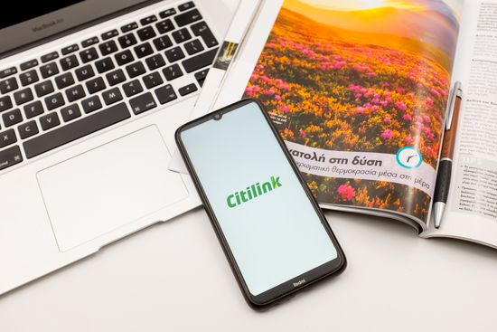 This Photo Illustration Citilink Airlines Logo Editorial Stock Photo ...