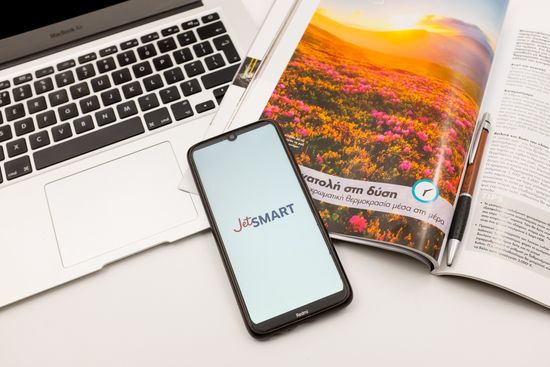 This Photo Illustration Jetsmart Airlines Logo Editorial Stock Photo ...