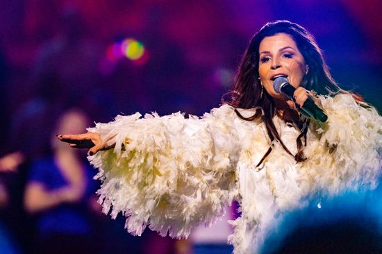 Carola Haggkvist Performing During Great Eurovision Editorial Stock ...