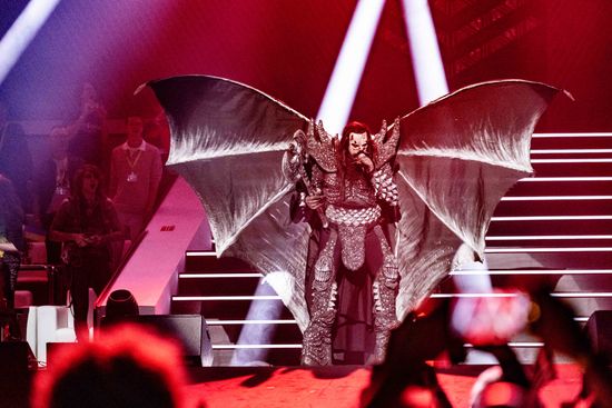 Lordi Performing During Great Eurovision Song Editorial Stock Photo ...