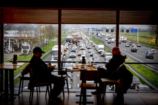 A4 Traffic Congestion On A4 Netherlands Editorial Stock Photo - Stock ...