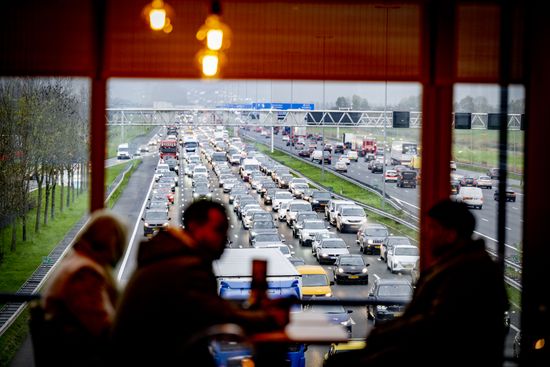 A4 Traffic Congestion On A4 Netherlands Editorial Stock Photo - Stock ...