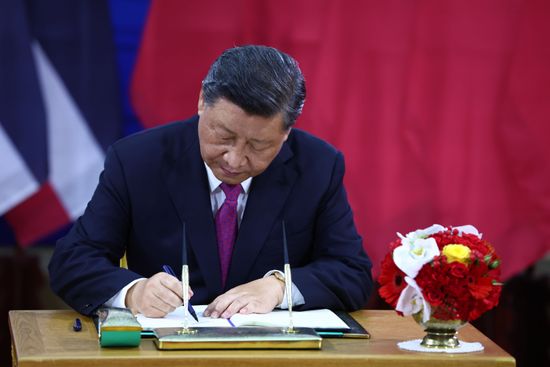 Chinese President Xi Jinping Signs Guestbook Editorial Stock Photo ...
