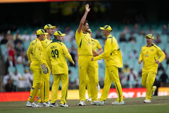 Mitchell Starc Australia Celebrate Wicket Jason Editorial Stock Photo ...