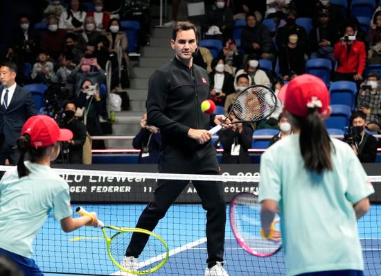 Roger Federer C Switzerland Coaches Children Editorial Stock Photo ...