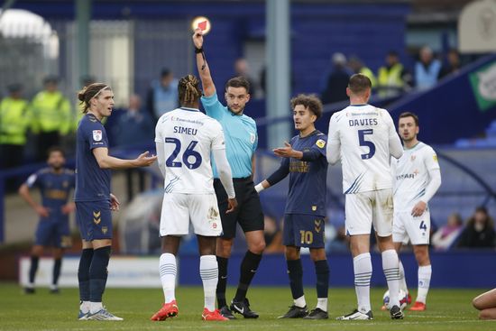 Referee Thomas Kirk Shows Red Card Editorial Stock Photo - Stock Image ...