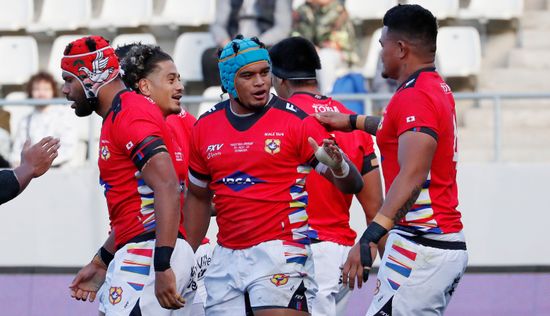 Tongas Solomone Funaki C Celebrates Teammates Editorial Stock Photo ...