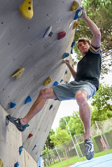 Belgian Climber Simon Lorenzi Pictured Action Editorial Stock Photo ...