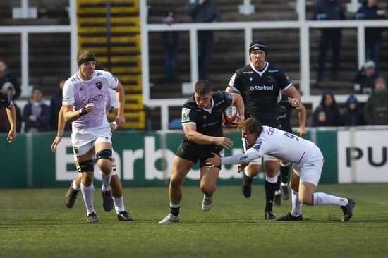 Jamie Blamire Newcastle Falcons Breaks Defence Editorial Stock Photo ...