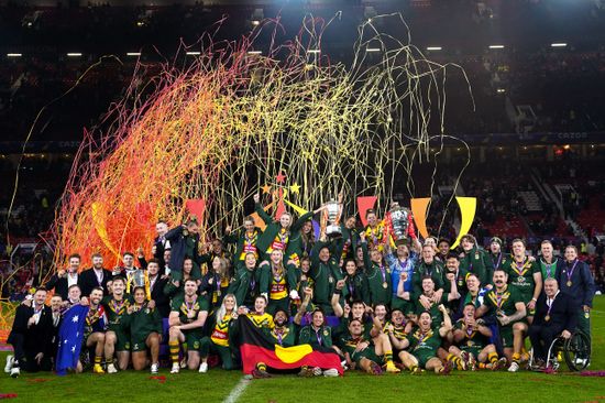 Players Australian Men Women Teams Celebrate Editorial Stock Photo ...