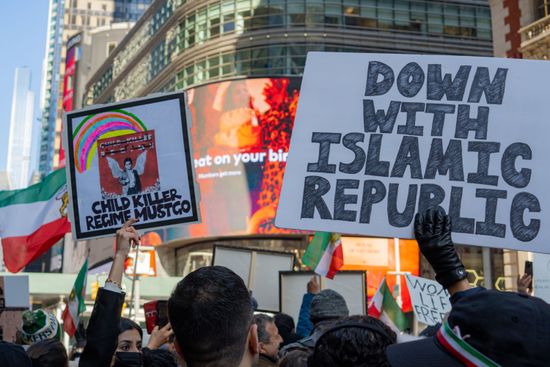 Iranians Rally Infront United Nations Headquarters Editorial Stock ...