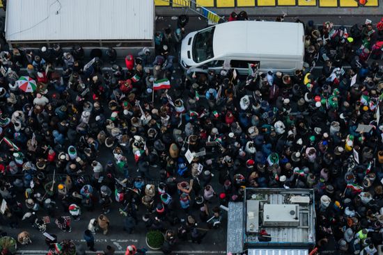 Iranians Rally Infront United Nations Headquarters Editorial Stock ...