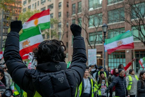Iranians Rally Infront United Nations Headquarters Editorial Stock ...