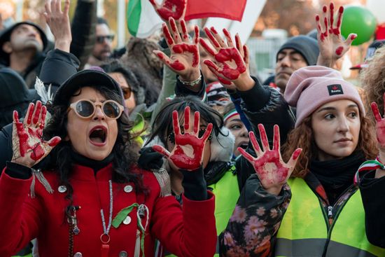 Iranians Rally Infront United Nations Headquarters Editorial Stock ...