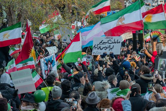 Iranians Rally Infront United Nations Headquarters Editorial Stock ...
