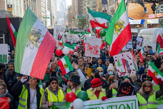Iranians Rally Infront United Nations Headquarters Editorial Stock ...