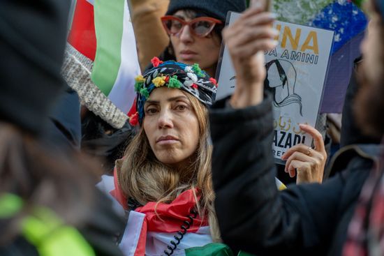 Iranians Rally Infront United Nations Headquarters Editorial Stock ...