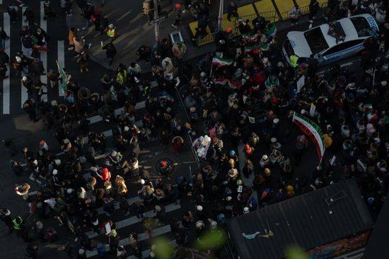 Iranians Rally Infront United Nations Headquarters Editorial Stock ...
