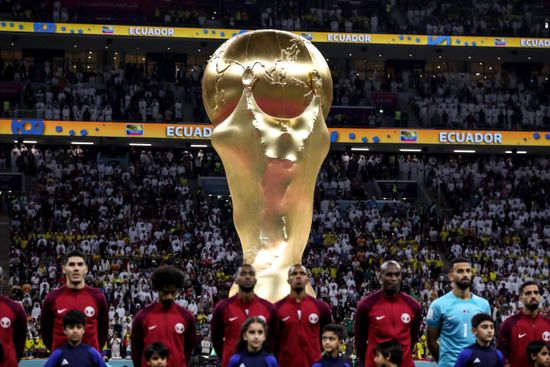 Giant Inflatable Fifa World Cup Trophy Editorial Stock Photo - Stock ...