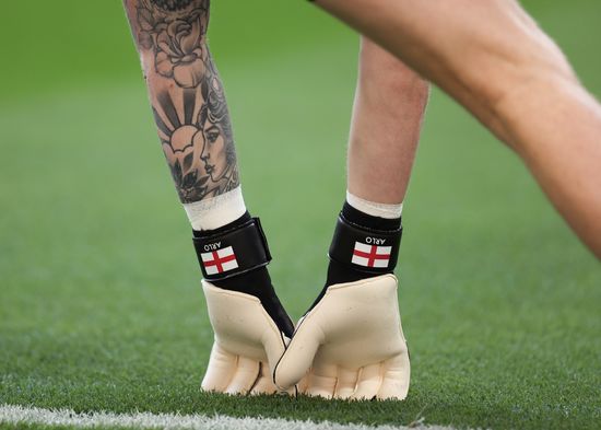 Goalkeeper Jordan Pickford England His Sons Editorial Stock Photo ...