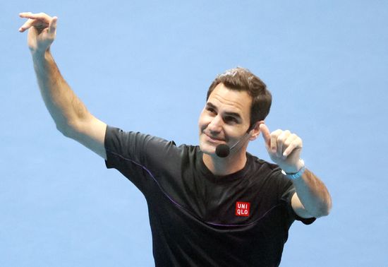 Swiss Tennis Legend Roger Federer Reacts Editorial Stock Photo - Stock ...
