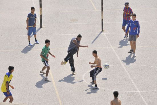 Young People Playing Football On Football Editorial Stock Photo - Stock ...