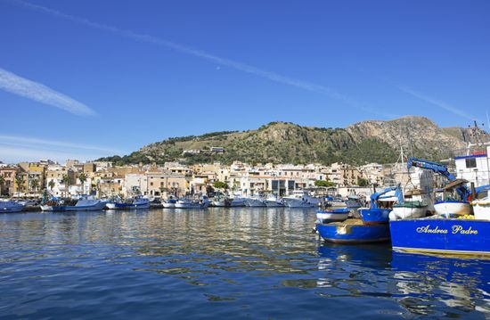 Fishing Boats Port Porticello Palermo Region Editorial Stock Photo ...
