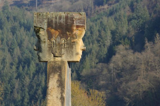 Sculpture Large Double Head After Juergen Editorial Stock Photo - Stock ...