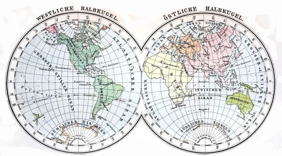 Earth Map Mercator Projection Western Eastern Editorial Stock Photo ...