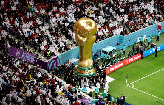 Giant Inflatable World Cup Trophy Prior Editorial Stock Photo - Stock ...